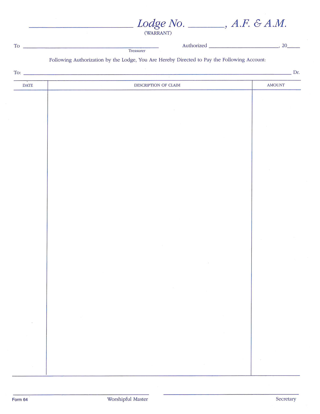 Lodge Forms – Page 5 – The Grand Lodge of Texas